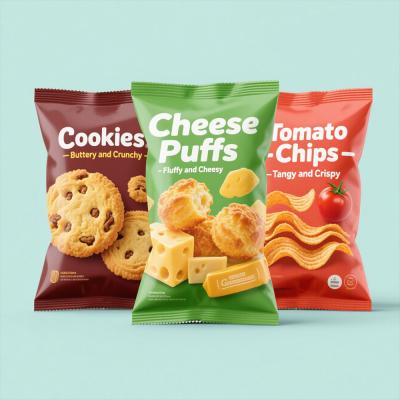 China Gravure Printing Customized Food Grade Pure Aluminum Middle Sealed Bag Packaging Potato Chip Biscuit Small Snack Plastic Bag for sale