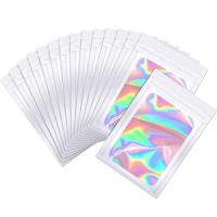 China Recyclable Customized Yin Yang Bag Printing Transparent Holographic Mylar Ziplock Resealable Biodegradable Packaging Plastic Bags With pet vmpet pe for sale