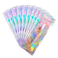 China Recyclable Customized Yin Yang Bag Printing Transparent Holographic Mylar Ziplock Resealable Biodegradable Packaging Plastic Bags With pet vmpet pe for sale
