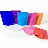 China Moisture Proof Customized Stand Up Pouch 3.5 7g Smell Proof Matte One Side Transparent Bag ZipLock Mylar Bags Candy Packaging for sale
