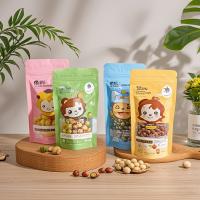 China Custom Order Recyclable Biodegradable PET Coffee Snack Bags Stand Up Pouch Packaging with Window Nut Food Packaging Odor Free for sale
