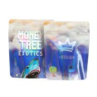 China 3.5g Custom Mylar Bags with Shape Window Zipper Stand Up Pouch | Food Grade Smell Proof Packaging Bag for Candy Gummies Snack Heat Seal Plastic OEM Factory Supplier for sale