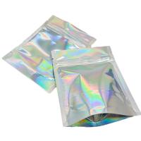 China Stand Up Pouch Custom Holographic Mylar Bag Food Grade Zipper Plastic Packaging Bag UV Printed Candy Chocolate Packaging for sale