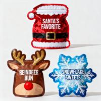 China Gravure Printing Matte Zipper Bag Food Grade 3.5g Shape Stand Pouches with Christmas Element Diecut Decoration for sale