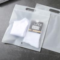 China Food Snacks Packaging Custom Printed Clothing Packaging Bags Heavy Duty Die Cut Handle Zipper Customized Size for sale