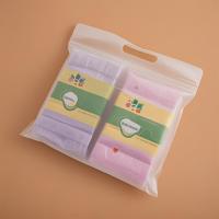 China Food Snacks Packaging Custom Printed Clothing Packaging Bags Heavy Duty Die Cut Handle Zipper Customized Size for sale