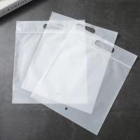 China Food Snacks Packaging Custom Printed Clothing Packaging Bags Heavy Duty Die Cut Handle Zipper Customized Size for sale