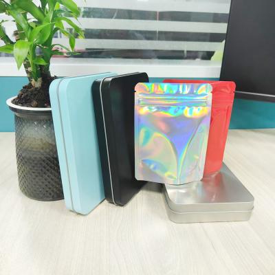 China PET VMPET PE Customized Reusable Ziplock Pouch Bag Metal Tin Box Packaging Printing Various Flavored Food Snacks Cigars for sale