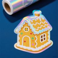 China Food Grade Material Surface Handling Gravure Printing Holographic Paper Strain Label Foil Vinyl Stickers Packaging Retort Pouch Bag for sale