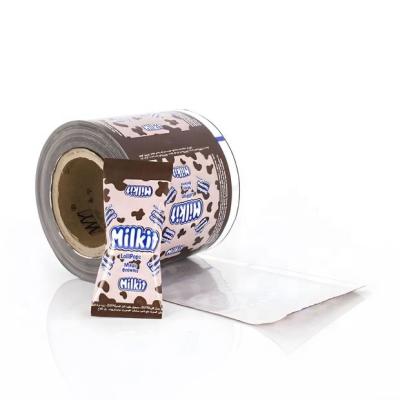 China Custom Size Accepted Plastic Packaging Film Roll Composite Layer Automatic Packaging Candy Roll Film PE Plastic Type for sale