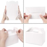 China Recycled Materials Double Insert Packaging Boxes Perfect for Hamburger Candy Gift Party Baking Snack Hand-held Card Boxes for sale