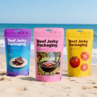 China Seasonings and Condiments Custom Order Accepted Beef Jerky Packaging Smell Proof Resealable Zipper Reusable Snack Plastic Bag for sale