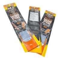 China PE Material Customized Flat Beef Jerky Packaging Bag 18 oz Plastic Food Bag Clear Window Packaging Pouch for Beef Jerky for sale
