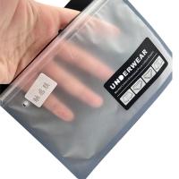 China Stand Up Pouch Custom Printing Clear Window Resealable Zipper Bags with Hang Hole Heat Sealing Perfect Underwear Towel Mask for sale