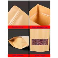 China Customized Size Biodegradable Brown Kraft Paper Bag Zipper Printed Food Packaging Plastic Snack Packaging Inner Aluminum Bag for sale