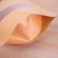China Customzied Logo Printing Recyclable Kraft Paper Bag Standup Pouch with Zipper Resealable Window Biodegradable Packaging for sale