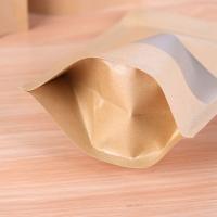 China Customzied Logo Printing Recyclable Kraft Paper Bag Standup Pouch with Zipper Resealable Window Biodegradable Packaging for sale