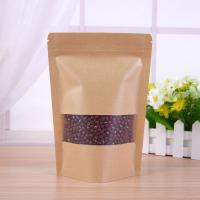 China Customzied Logo Printing Recyclable Kraft Paper Bag Standup Pouch with Zipper Resealable Window Biodegradable Packaging for sale