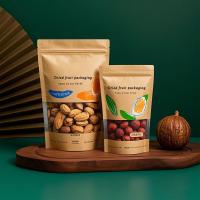 China Food Industrial Classic Style Customized Kraft Paper Bag Zip Lock for Various Dried Fruits Self Standing Resealable Packaging for sale