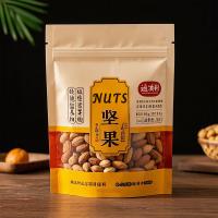 China Food Industrial Classic Style Customized Kraft Paper Bag Zip Lock for Various Dried Fruits Self Standing Resealable Packaging for sale