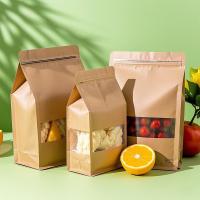 China Food Industrial Classic Style Customized Kraft Paper Bag Zip Lock for Various Dried Fruits Self Standing Resealable Packaging for sale