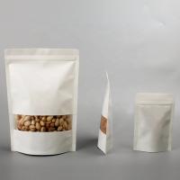 China Snack Customized Size and Thickness Eco Friendly Stand Up Pouch Recyclables Plain Brown Kraft Paper Bag Clear Window Zip Lock for sale