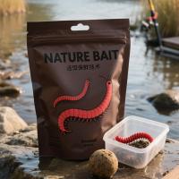 China Food Snacks Packaging Stand Up Pouch Aluminum Foil Resealable Smell Proof Fishing Lure Packaging Plastic Zip Bag Hang Hole for sale