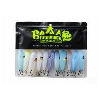 China PE Plastic Recyclable Custom Printed Tungsten Mullet Fishhook Bait Packaging Small Zip Lock Mylar Bag Fishing Lure Bag for sale