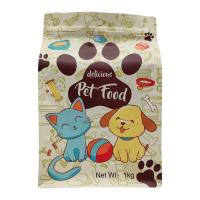 China Pet Vmpet Pe Material Structure Resealable Flat Bottom Foil Zipper Bag Custom Digital Printing Dog Cat Treat Snacks Pet Food Packaging for sale