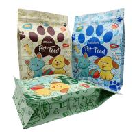 China Pet Vmpet Pe Material Structure Resealable Flat Bottom Foil Zipper Bag Custom Digital Printing Dog Cat Treat Snacks Pet Food Packaging for sale