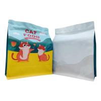 China Food Industrial Custom Mylar Bag Zipper Standup Pouch Eco Friendly Flat Bottom 8 Side Gusset Cat Dog Pet Food Packaging for sale