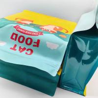 China Food Industrial Custom Mylar Bag Zipper Standup Pouch Eco Friendly Flat Bottom 8 Side Gusset Cat Dog Pet Food Packaging for sale