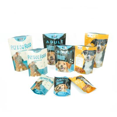 China Custom Order Service Provided Pet Food Packaging Bag Dog Food Composite With Tab Zipper Flat Bottom Packaging for sale