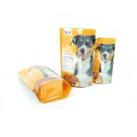 China Custom Order Service Provided Pet Food Packaging Bag Dog Food Composite With Tab Zipper Flat Bottom Packaging for sale