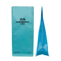 China Custom Order PE Plastic Biodegradable PET Food Packaging Bag Eight Side Seal Flat Bottom Pouch Easy Standing Design Dried Fruit Snack Bag for sale