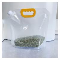 China Food Grade Portable Large Diameter Nozzle Bag Custom Logo Standing Spout Bag Packaging Cereal Legume Seed Washing Liquid for sale
