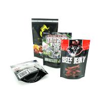 China Gravure Printing Custom Smell Proof Beef Jerky Packaging Bag Standing Holographic Mylar Foodgrade Packaging Plastic Bag Zipper for sale