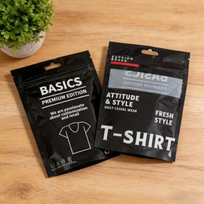 China Clothing Packaging Plastic Bag ECO Custom Moisture-proof Dust-proof Storage Underwear Pants Socks Dedicated Touch Film Mylar Bag for sale