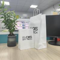 China Service Provided Flexible Surface Handling Flexo Printing Customized Brown Kraft Paper Bags with Logo Handles Recyclable Degradable for sale