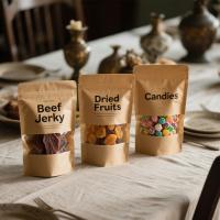 China Customized Logo Printing Biodegradable Foodgrade Waterproof Oilproof Paperbag Packaging for Candy Biscuits Pastries Flavors for sale