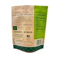 China Gravure Printing Eco Friendly Custom Printed Beef Jerky Bags 16 oz Paper Kraft Bags Clear Window Zipper Lock Packaging Items for sale