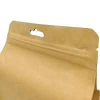 China Gravure Printing Paper Kraft Handle Stand Up Brown Paper Bag Lined Aluminum Foil Eco Friendly Recycled Paper Packaging for sale