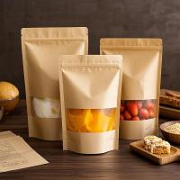 China Heat Seal Kraft Paper Food Bag Packaging Stand Up Paper Pouch Eco Friendly Kraft Paper Bags Snacks Candy Pack Logo Printing for sale