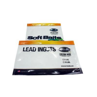 China Custom Order LDPE Plastic Resealable Fishing Lure Packaging Bag With Window Zipper Lock Packaging Material Logo Shape ODM for sale