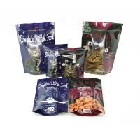 China Customized Size Stand Up Pouch Packaging Bag for Dog Food Zipper Holographic Ziplock Mylar Plastic Pet Treats Smell Proof for sale