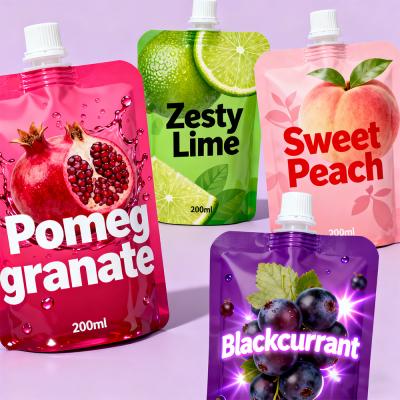 China Gravure Printing Zipper Bag Biodegradable Liquid Stand Up Spout Pouch Energy Drinks Baby Food Juice Recyclable Drink Pouch for sale