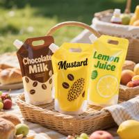 China Pet Vmpet Pe Material Structure Food Grade Reusable Plastic Spout Pouch Zipper Bag Odor Proof Drink Filling Packaging for sale