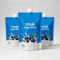 China PE AL Plastic Type Biodegradable Liquid Stand Water Pouch Energy Drink Spout Zipper Bag Cap Recyclable Customized Color for sale
