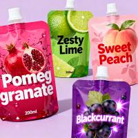 China PE AL Plastic Type Biodegradable Liquid Stand Water Pouch Energy Drink Spout Zipper Bag Cap Recyclable Customized Color for sale