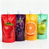 China PE AL Plastic Type Biodegradable Liquid Stand Water Pouch Energy Drink Spout Zipper Bag Cap Recyclable Customized Color for sale
